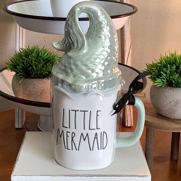 Rae Dunn | Dining | Rae Dunn Little Mermaid Mug With Aqua Handle And ...